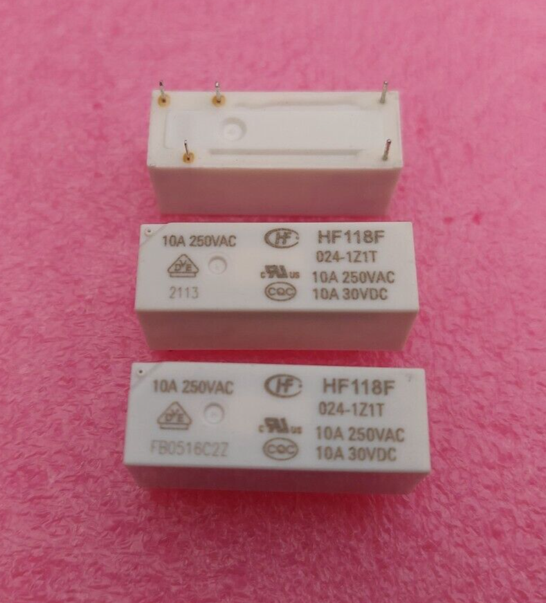 5pcs HF118F 024-1Z1T,Miniature High Power Relay,24VDC,10A,250VAC,Hongfa | eBay