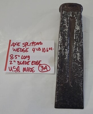 Axe Wedge USA Made 8.5" long X 2" Blade Edge 4 Lb. 10oz. Vintage Hand ...