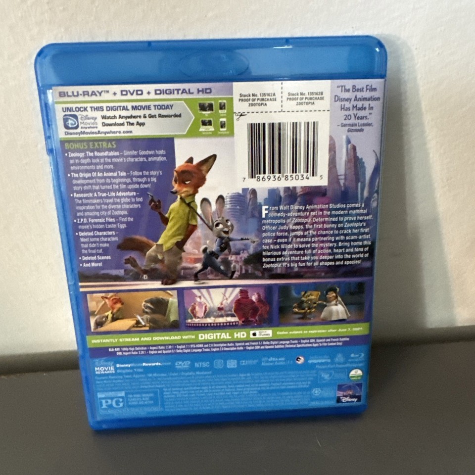 Disney Presents Zootopia (Blu-ray) dvd | eBay