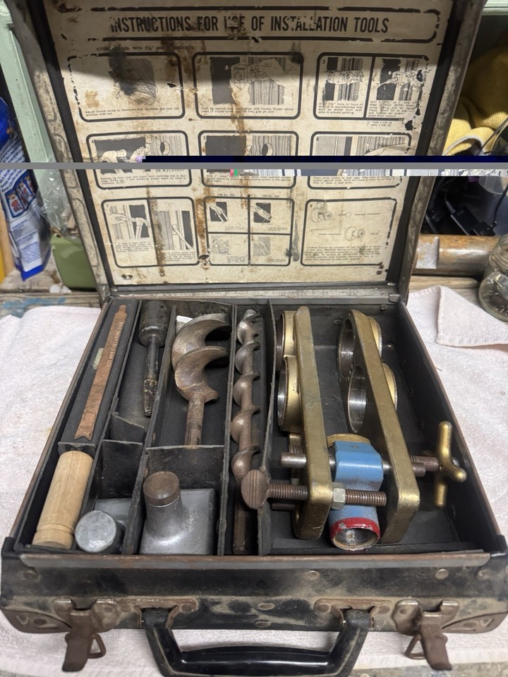 Vintage Kwikset Locksets Installation Kit Hole Boring Jig With Tool ...