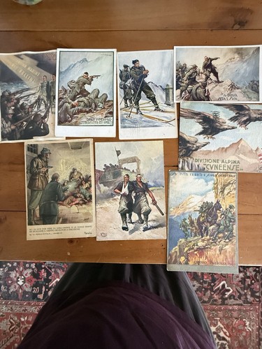 BERTIGLIA Signed WW2 Italian Anti-British Propaganda Postcards set of 8 ...