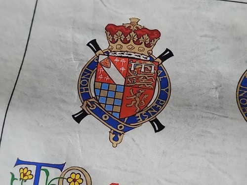 Queen Elizabeth II Royal Grant of Arms Document MEE Family Wax Seals ...