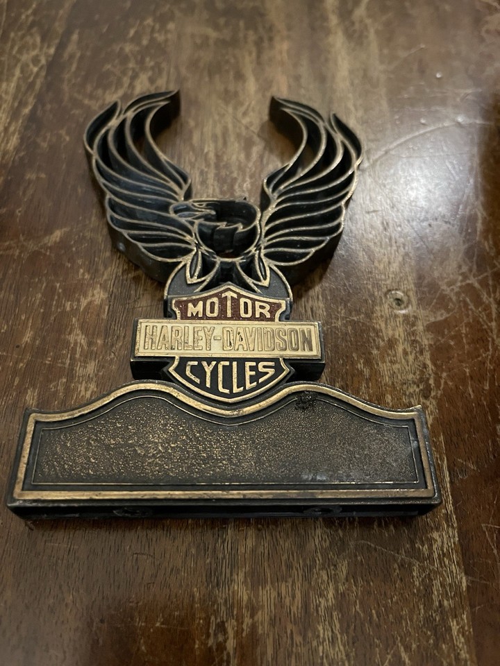 Harley Davidson Eagle Cutout Flaming Wings Sissy Bar Insert HTF Part ...