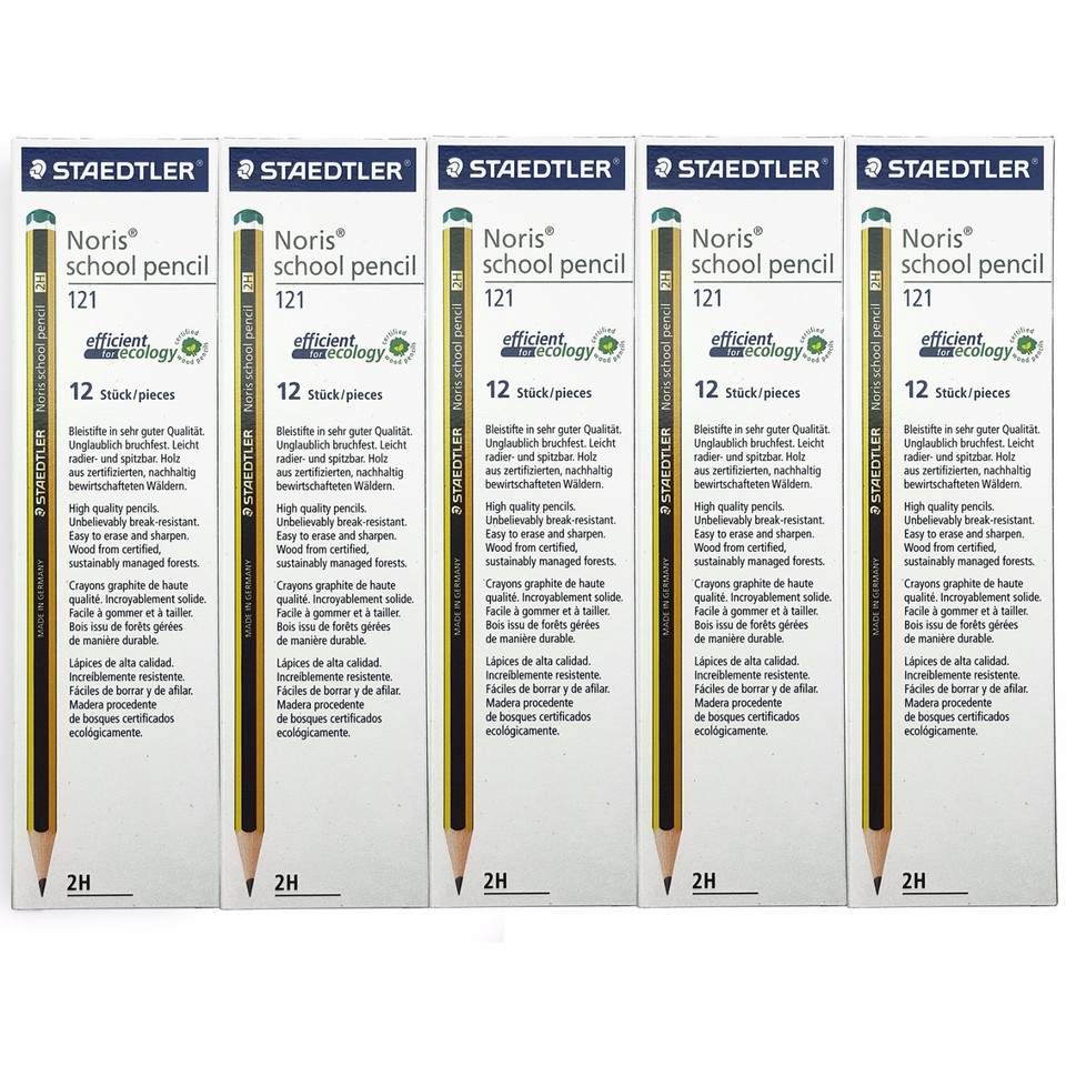 Staedtler Noris School Pencils 121 - Boxed - In Grades HB/B/2B/H/2H ...