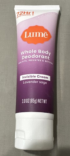 LUME 3oz Invisible Cream Deodorant - Lavender Sage 860236001734 | eBay