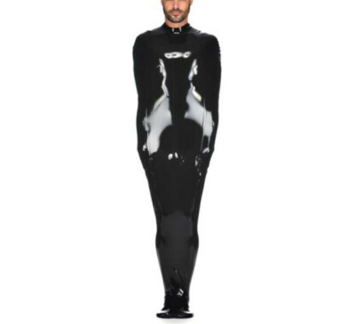 Black Latex Sleeping Bag Bodybag Back Zipper Rubber Sleepsack 0.4mm | eBay