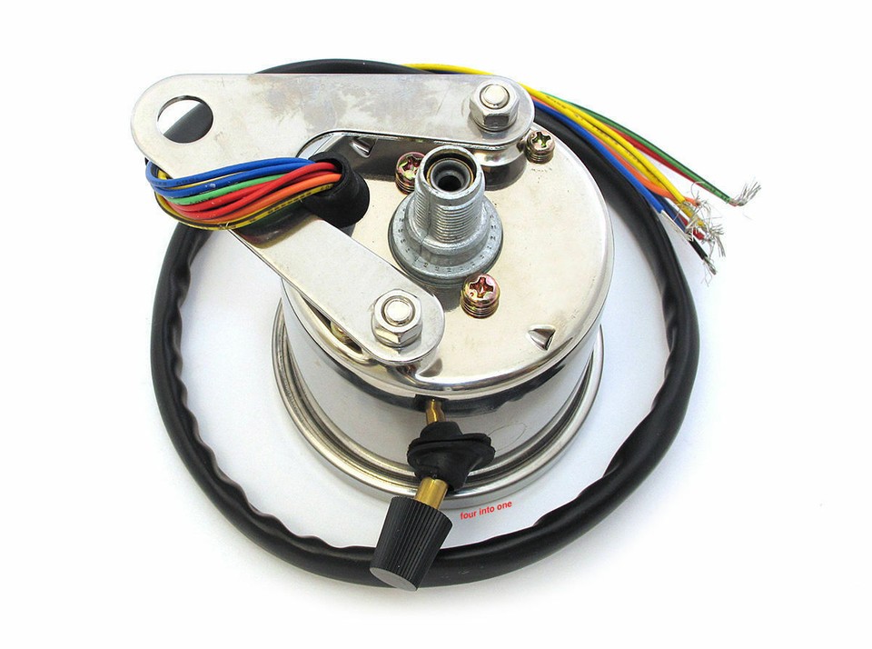 Mechanical Black Face 2240:60 Mini Speedometer Speedo Harley Chopper ...