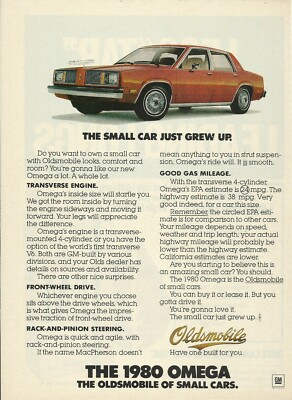 1979 1980 Oldsmobile Omega Car vintage print ad 70's advertisement | eBay