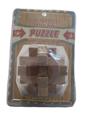 Brain Bender Wooden Puzzle ages 6+ hand held mind challenging | eBay