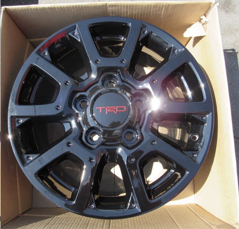 18” TOYOTA TUNDRA SEQUOIA TRD PRO OEM GLOSS BLACK WHEELS RIMS FACTORY ...