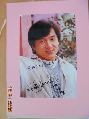 Jackie Chan Autograph , Photo Authentique Autographe Original Hand ...