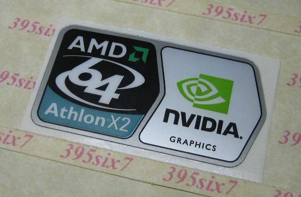 AMD 64 Athlon x2 Nvidia Graphics Sticker (23.5mm x 45mm) | eBay