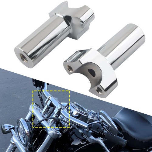 Chrome 3.5" Straight Handlebar Riser For Harley Breakout Dyna Softail ...