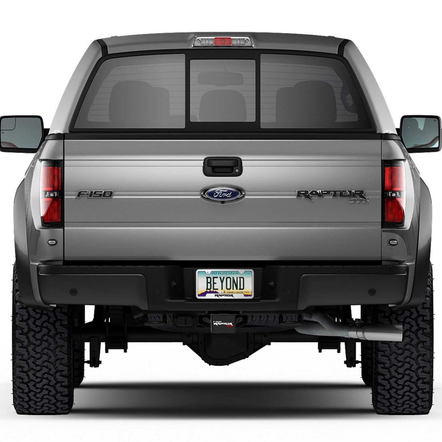 Ford Raptor Carbon Fiber Graphic Metal Plate on ABS Plastic 2" Tow ...