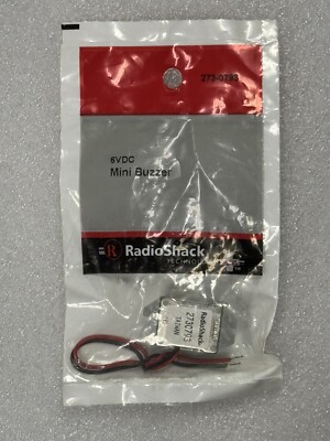 Radio Shack 6VDC Mini Buzzer, Range 4-8VDC, 45mA, 76dB, 273-0793. New ...