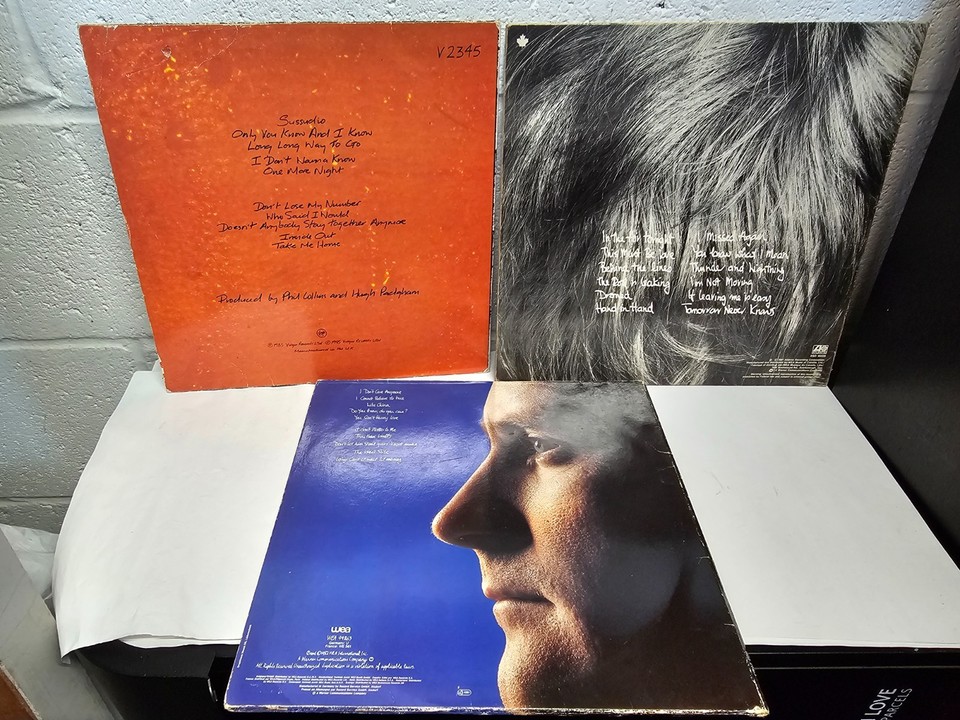 3x Phil Collins Record Bundle Vinyl Album 12" Face Value No Jacket ...