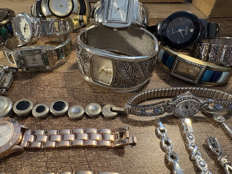 Women Watch Lot Of (48) Untested,Silver Tone,Gemmed,Ladies Quartz ...