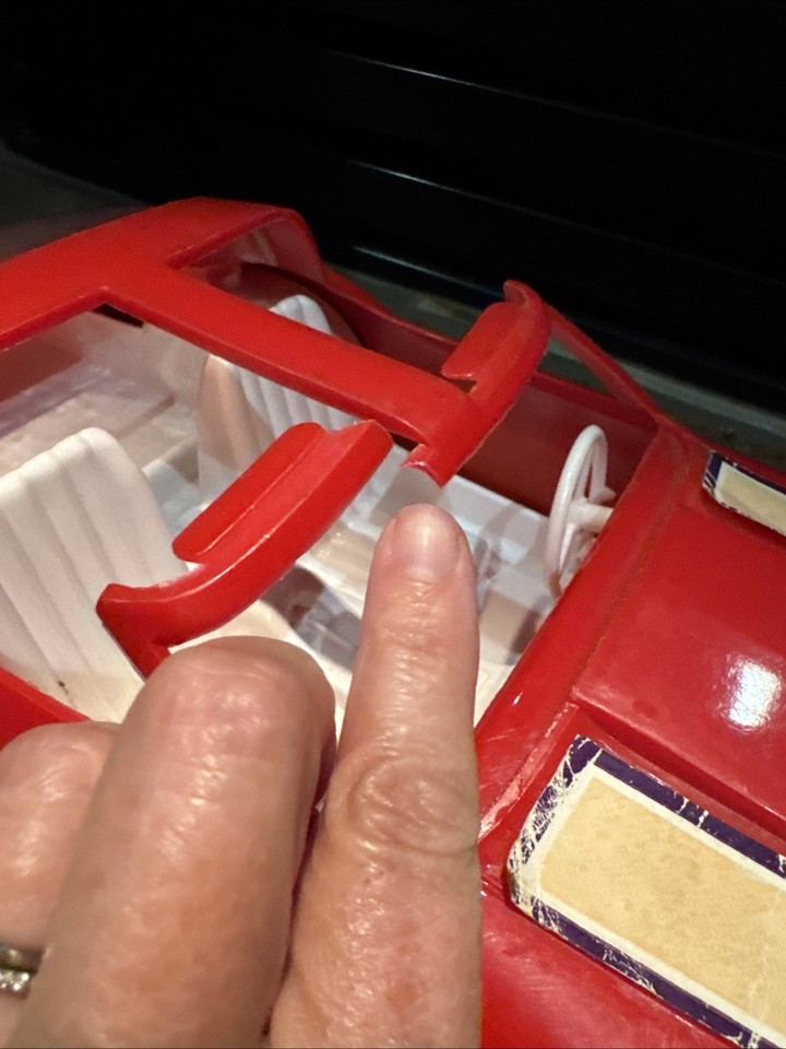 Vintage 17” Gay Toy's Inc Plastic Chevy Red Corvette Car Used Made in ...