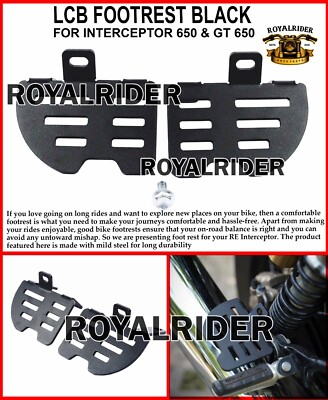 "LCB FOOTREST BLACK" Fit For Royal Enfield INTERCEPTOR 650 & GT 650 | eBay