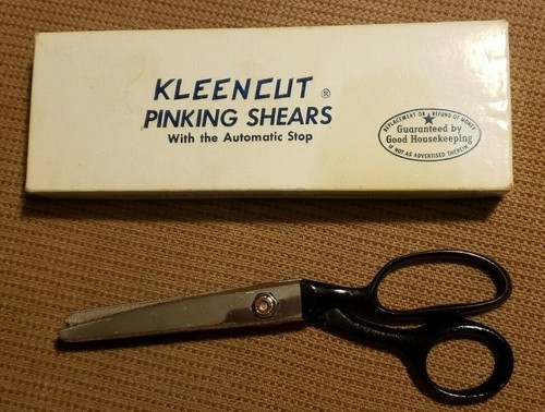 Vtg Kleencut Pinking Shears Fabric Scissors Automatic Stop Original Box ...