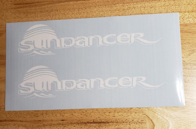 4 Sea Ray Sundancer Sun Dancer Boat Decals 2- 24 inch 2-11x3.5 WHITE ...