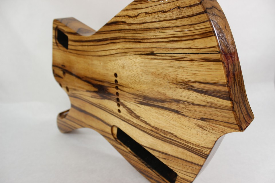 Finished Zebrawood 7 String Iceman Guitar Body - Fits Ibanez UV RG ...
