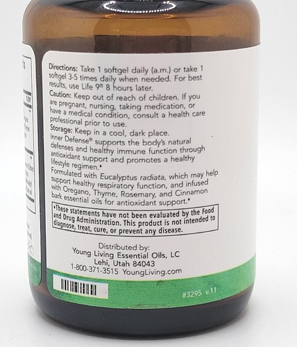 Young Living Essential Oils Inner Defense Immune System Support - 30 ...