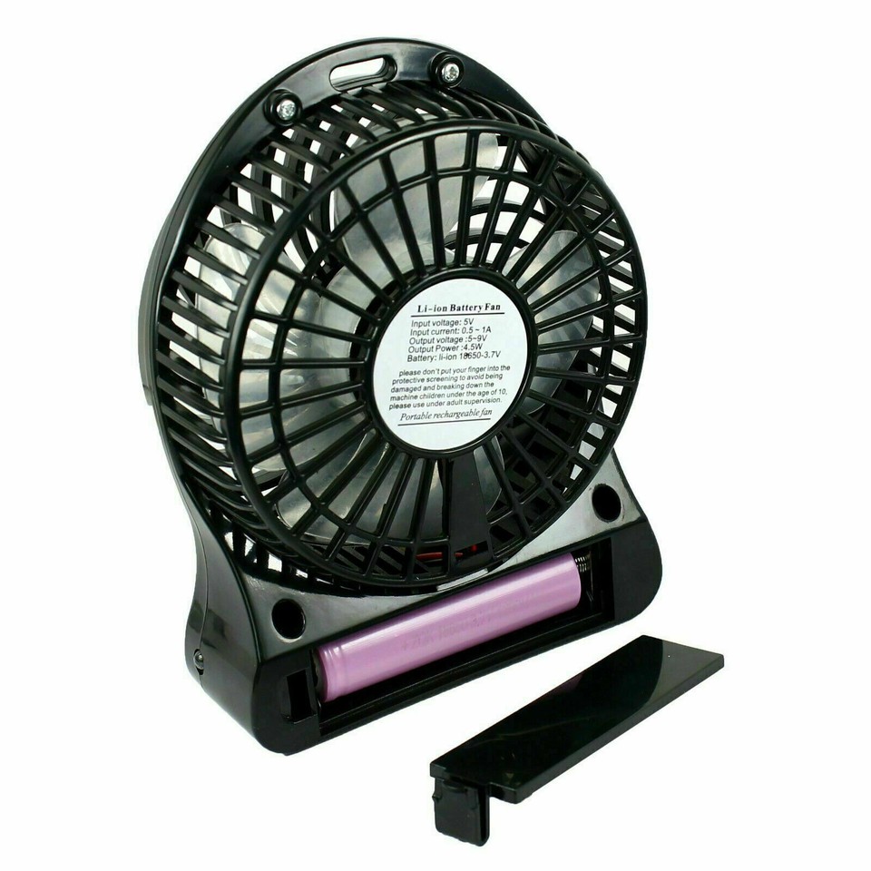 Portable USB Mini Fan 3 Speeds Desk Fan LED Air Cooling Cooler for ...