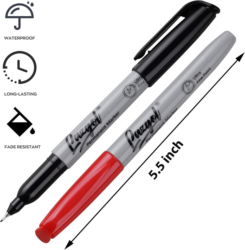 Ultra Fine Permanent Marker Bulk, 32 Assorted Colors Ultra Fine Point ...