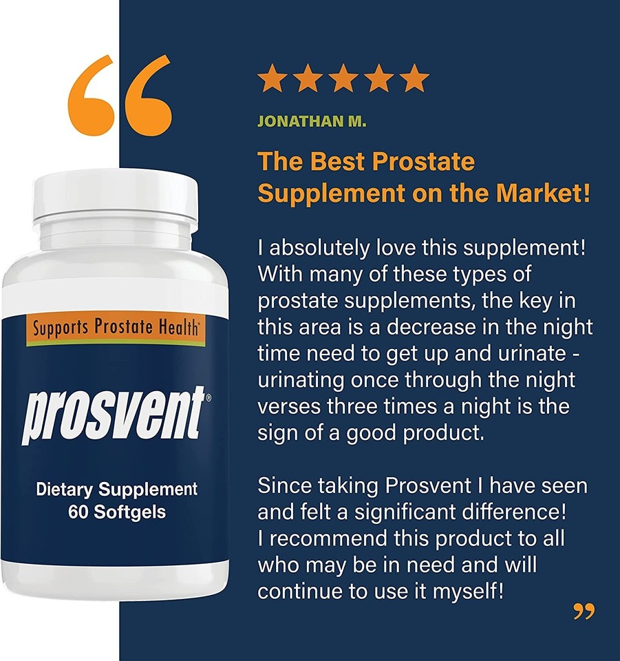 Prosvent Prostate Supplement for Men with Clinically Effective Beta ...