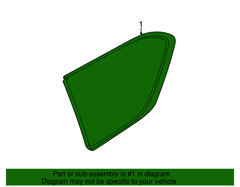 Genuine Nissan Quarter Glass 83301-1LB1A | eBay