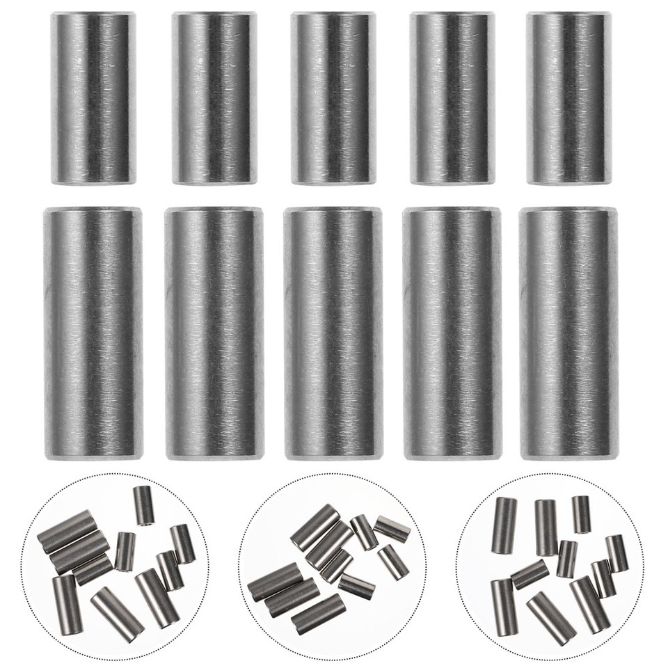 10 Pcs Threaded Sleeve Rod Stainless Thread Round Coupling Nut Sleeve ...