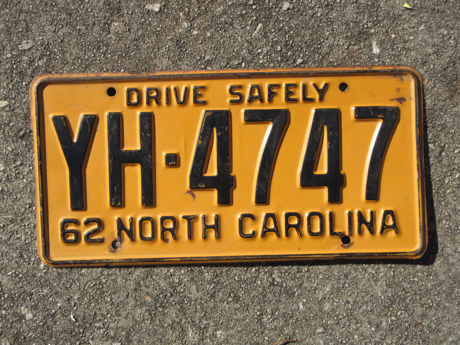 1962 North Carolina Drive Safely License Plate NC Chevy Ford Chevrolet ...