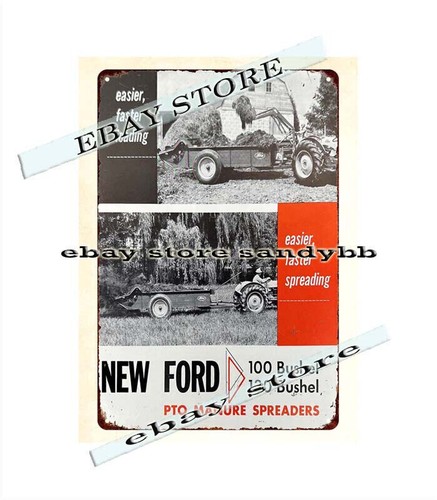 farming memorabilia 1957 farmcabin PTO Manure Spreader tin sign | eBay