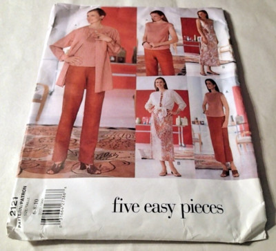 VOGUE PATTERN 2121 ~ MISSES DRESS SKIRT SHIRT PANTS TOP ~ SIZES 6 - 8 ...
