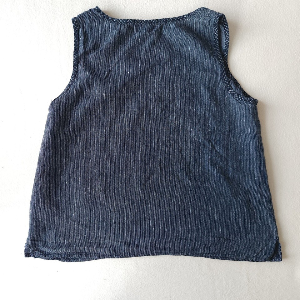 Habit Linen Tank Top Medium Women's Black white | eBay