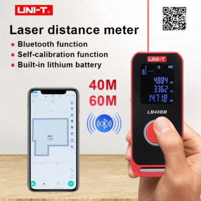 UNI-T Bluetooth Laser Distance Meter Mini Rangefinder Diastimeter Self ...