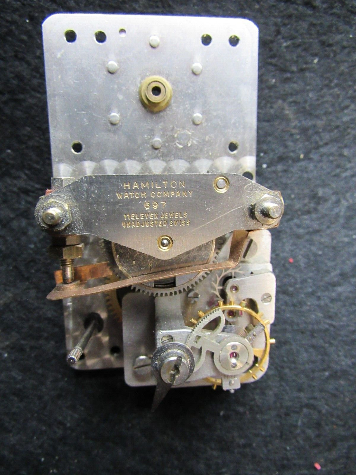 Rare HAMILTON Watch CO. Clock 11J Cal. 697 for PARTS/… - Gem