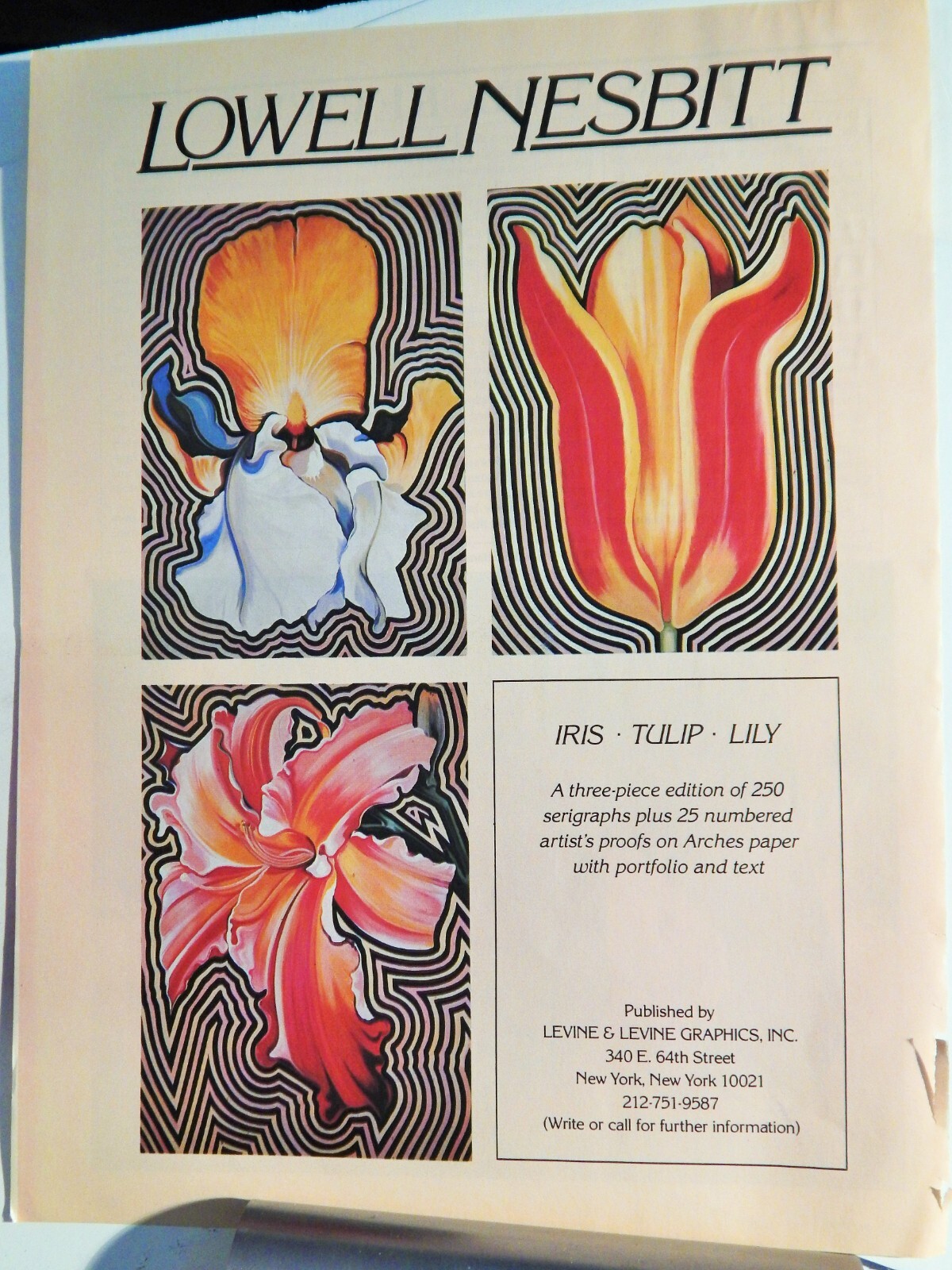 LOWELL NESBITT ART PIECES VTG ORIG 1980 ADVERTISEMENT | eBay