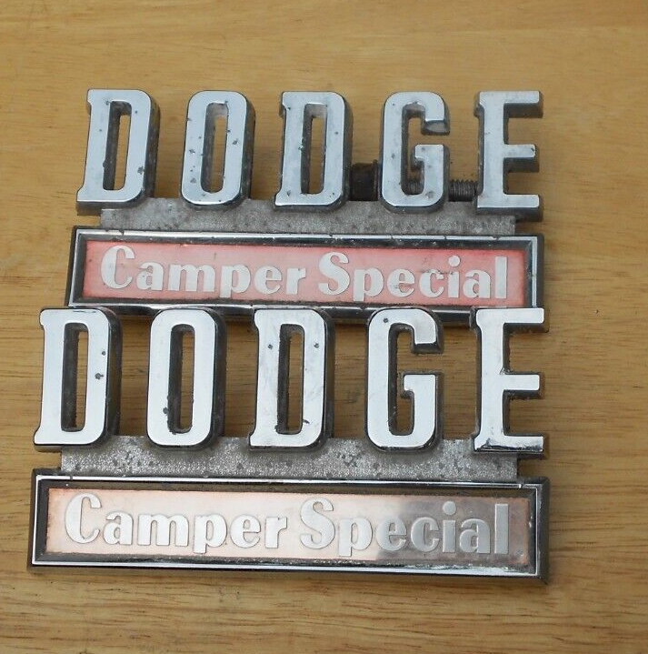 1969 1970 1971 DODGE TRUCK CAMPER SPECIAL EMBLEMS 1 PAIR VINTAGE | eBay