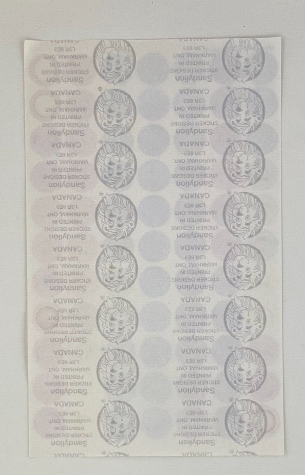 Sandylion Smiley Face Stickers 1 Sheet 1999 Kromekote Partial Bright ...