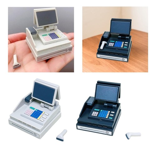 1:12 Miniature Cash Register Micro Landscape Pretend Playset Miniature ...