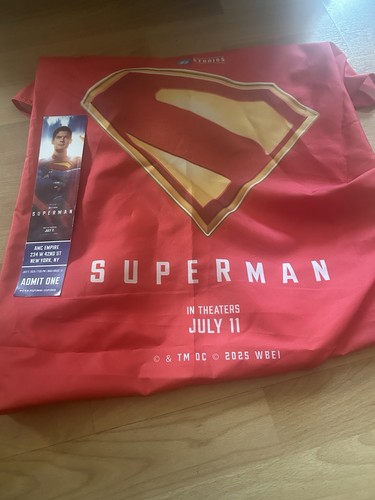 Superman 2025 Collectable Pass Ticket And Cape From NYC Advance ...