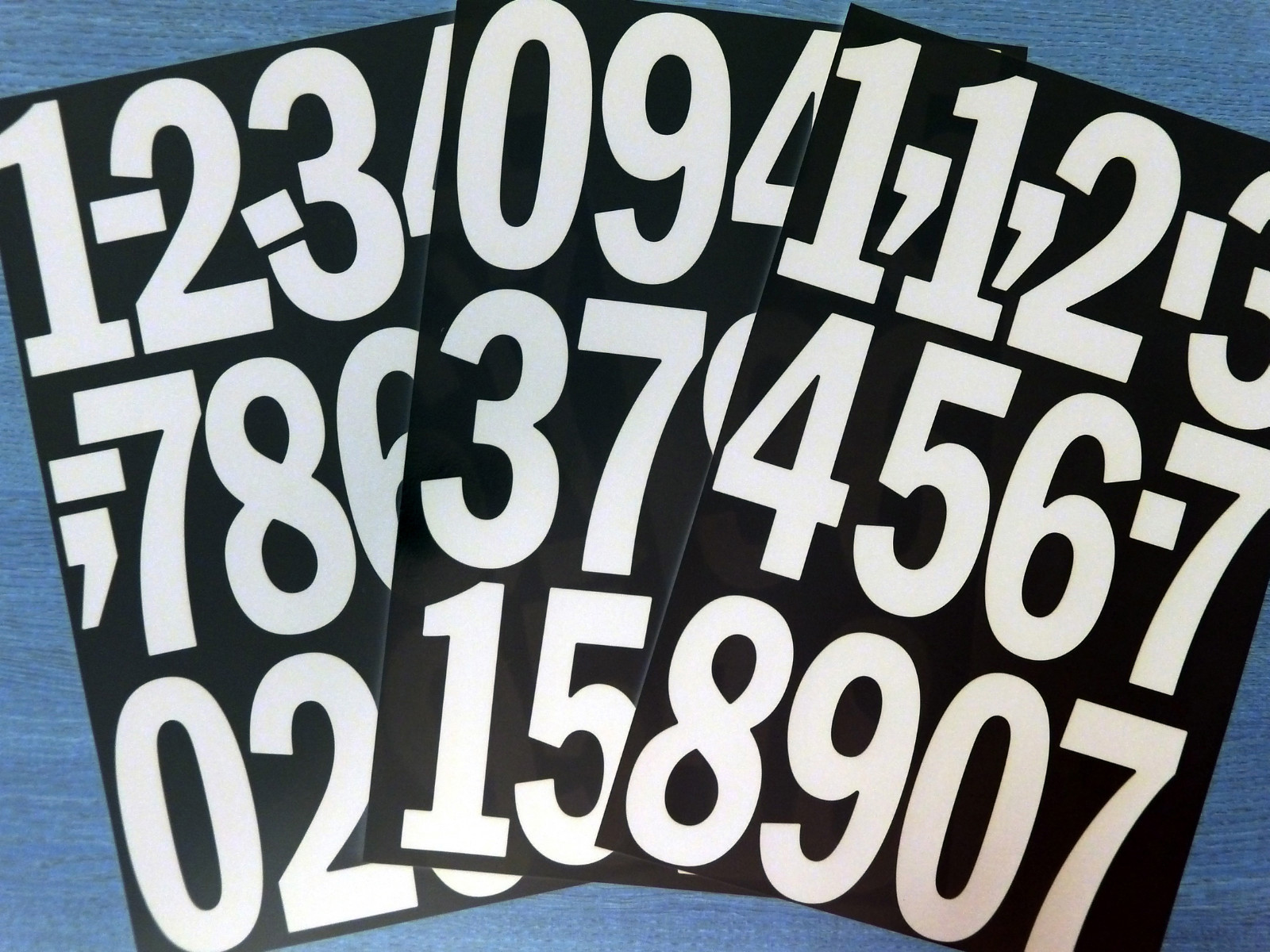 35 x Sticky Numbers 4" , Self-Adhesive Labels , Plastic Vinyl Numbering ...