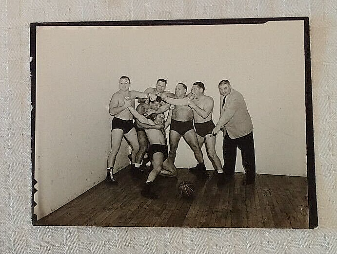 1/1 Wrestling 4x5 Photo Type 1 Fan Candid 1930s 40s Fred Atkins Eckert ...