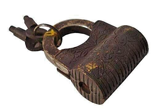 Handmade Working Functional Brass Handcuff Vintage Finish Padlock With ...