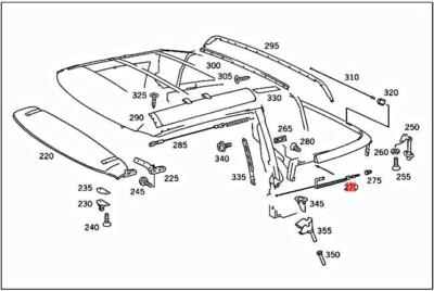 Genuine MERCEDES R129 SL R129 Bracket 1297702549 | eBay