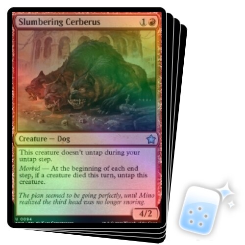 FOIL SLUMBERING CERBERUS X4 Foundations FDN Magic MTG MINT CARD | eBay