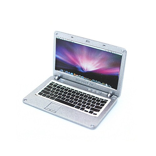 4Pc Toy 1:12 Miniature Laptop Computer Notebook Dollhouse Study Room ...