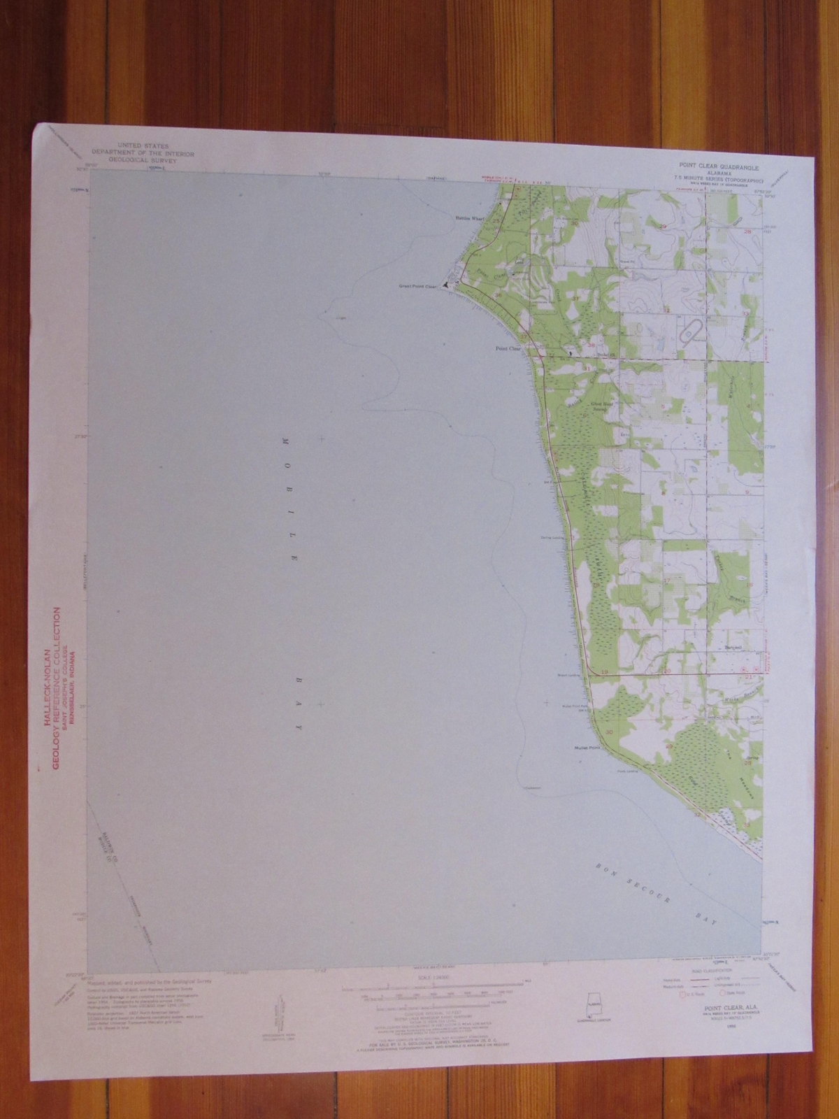 Point Clear Alabama 1957 Original Vintage USGS Topo Map | eBay
